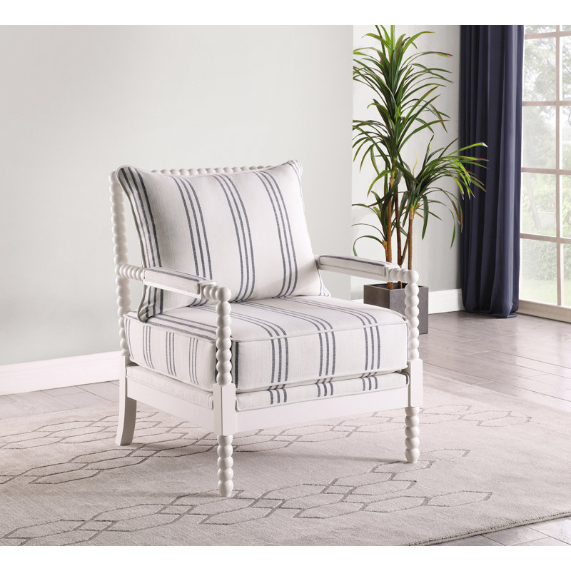 White upholstered armchair store